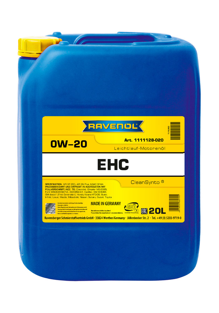 RAVENOL EHC SAE 0W-20 CleanSynto® - RAVENOL - Oleje do skrzyni biegów ...